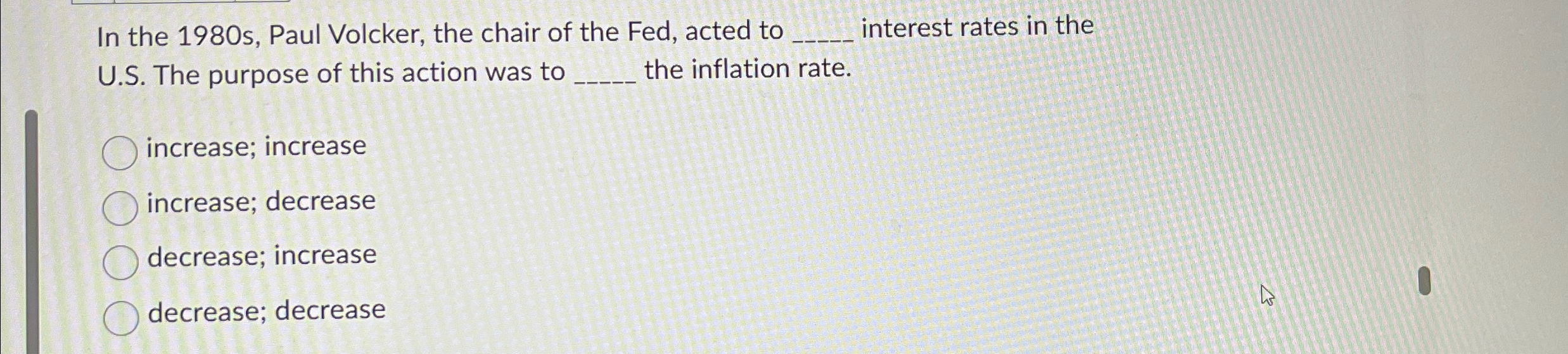 Solved In the 1980 ﻿s, ﻿Paul Volcker, the chair of the Fed, | Chegg.com