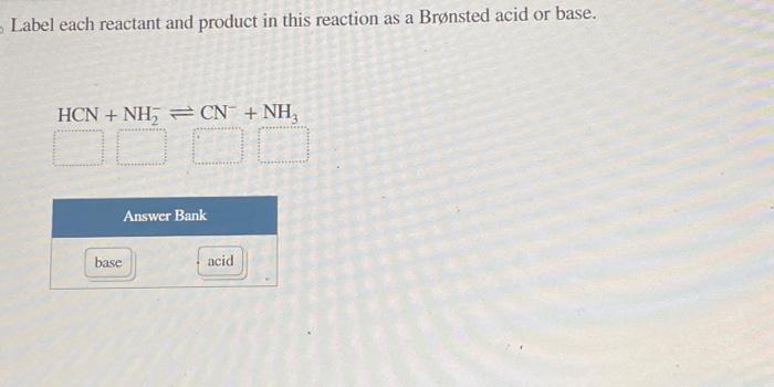 Solved Label each reactant and product in this reaction as a | Chegg.com