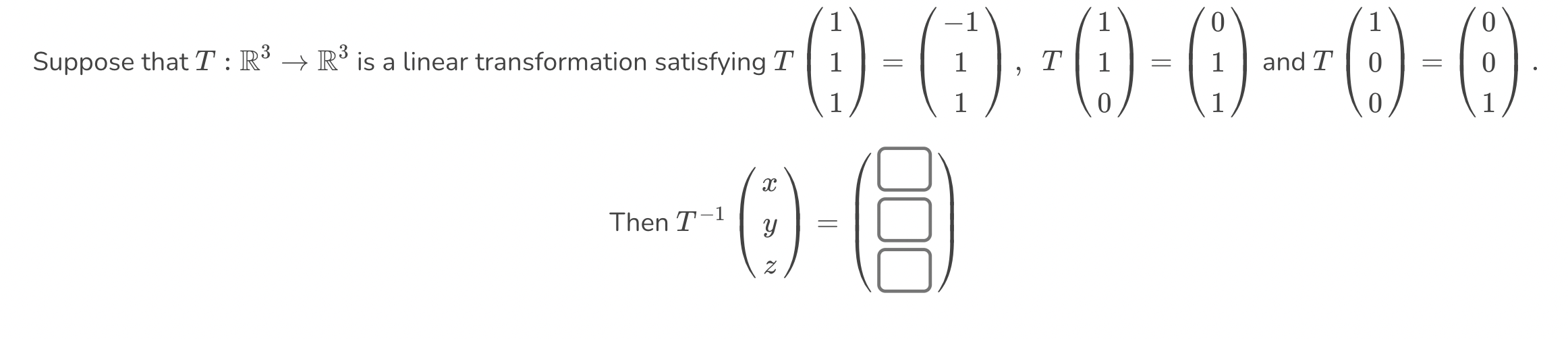 Solved Suppose that T:R3→R3 is ﻿a linear transformation | Chegg.com