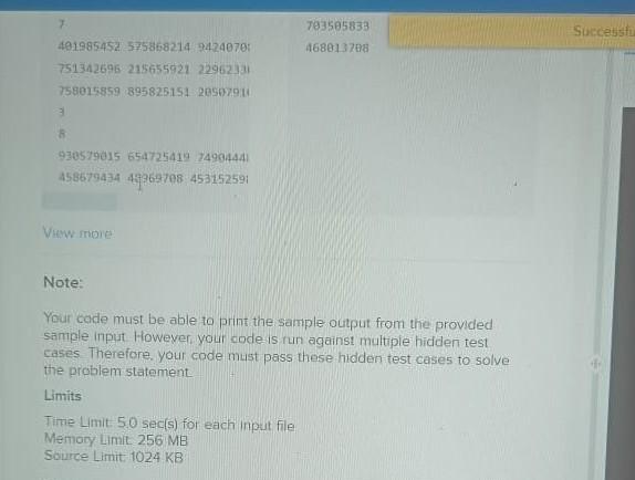 Solved Note: Your code must be able to print the sample | Chegg.com