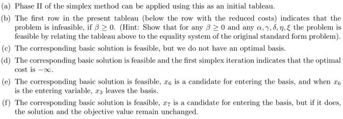 Solved Consider a linear programming problem in standard | Chegg.com