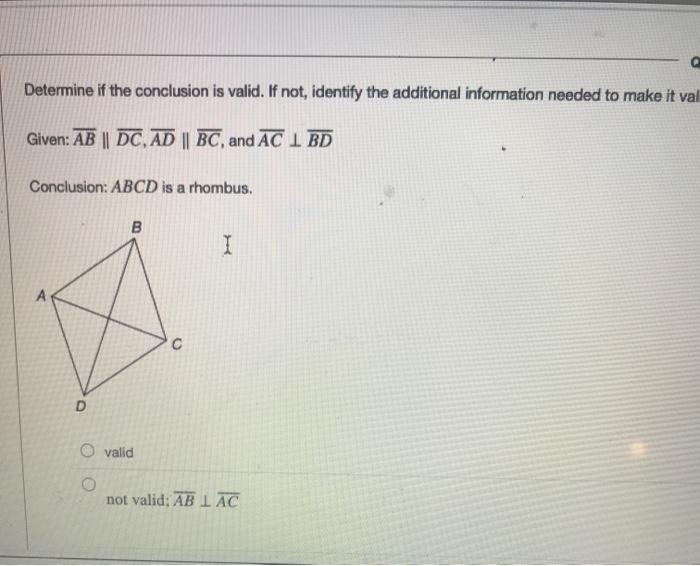 Solved Determine if the conclusion is valid. If not, | Chegg.com