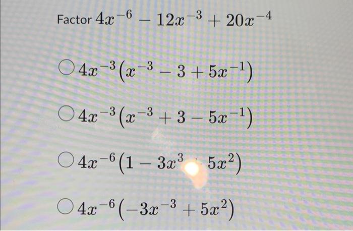 Solved Factor completely 1−81x4 | Chegg.com
