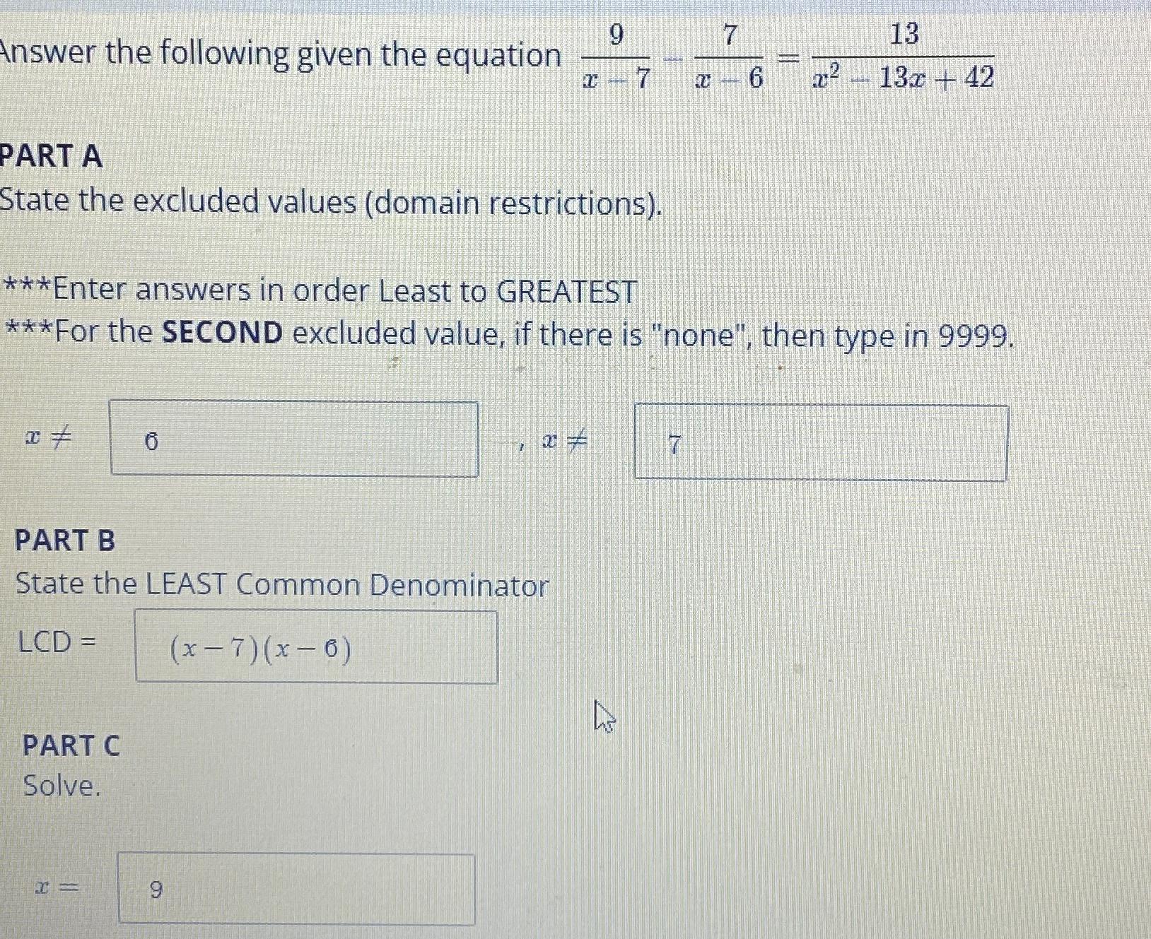 Solved Answer the following given the equation | Chegg.com