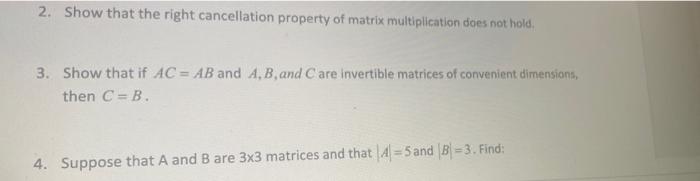Solved 2. Show that the right cancellation property of | Chegg.com