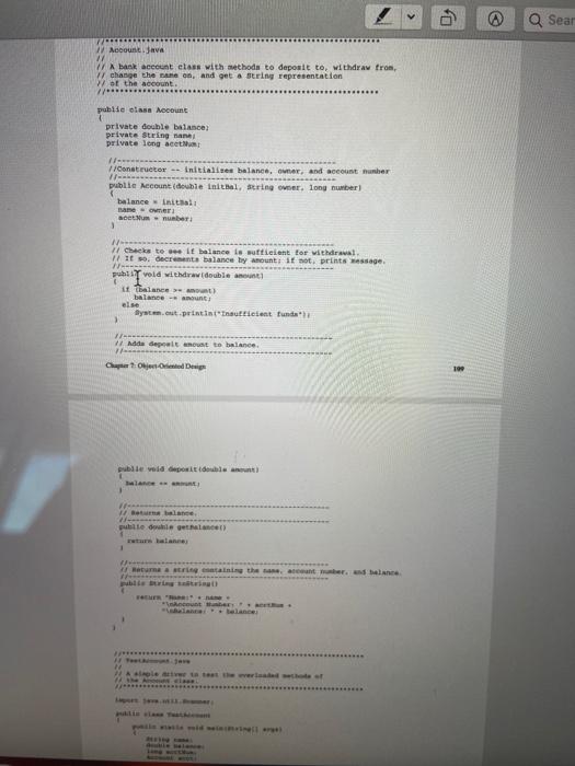 Opening and Closing Accounts File Account jawa (see | Chegg.com