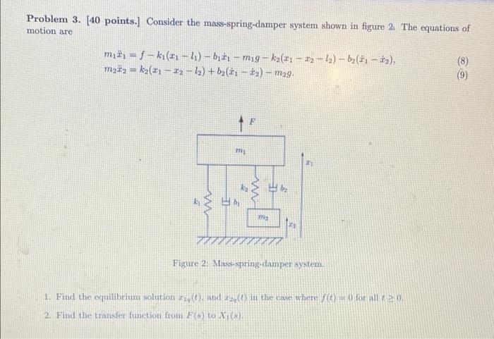 Solved Problem 3. [40 points. Consider the | Chegg.com