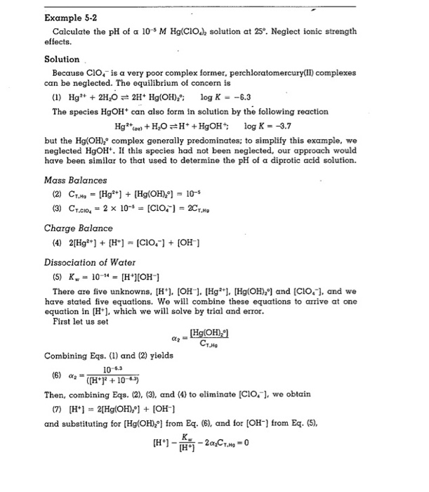 Solved Show that [HgOH+] is negligible in Example 5-2 as | Chegg.com