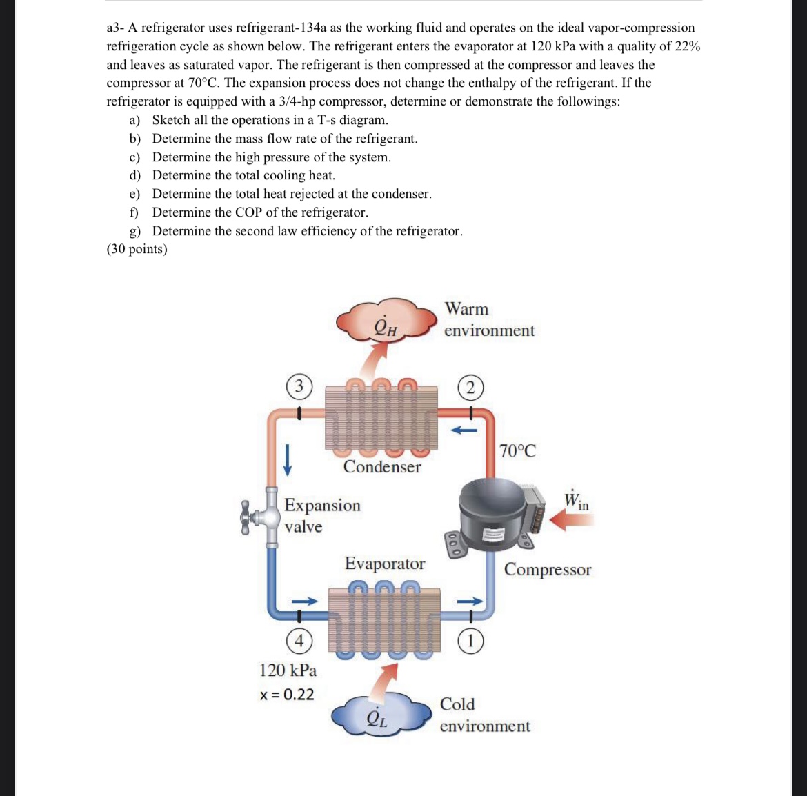 Solved a3- A refrigerator uses refrigerant-134a as the | Chegg.com Solved a3- A refrigerator uses refrigerant-134a as the | Chegg.com