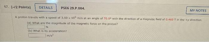 Solved 17. [-12 Points) DETAILS PSE6 29.P.004 MY NOTES A | Chegg.com Solved 17. [-12 Points) DETAILS PSE6 29.P.004 MY NOTES A | Chegg.com