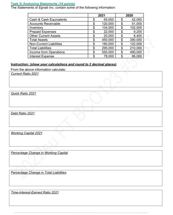 Solved Task 3) Analysing Statements (14 points) The | Chegg.com Solved Task 3) Analysing Statements (14 points) The | Chegg.com