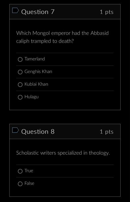 Question 3 1 pts The plague arrived in Europe in | Chegg.com