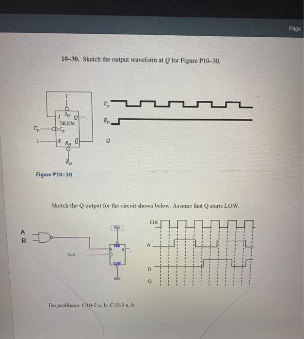 Solved Section 10-2 10–2. Sketch the output waveform for a | Chegg.com