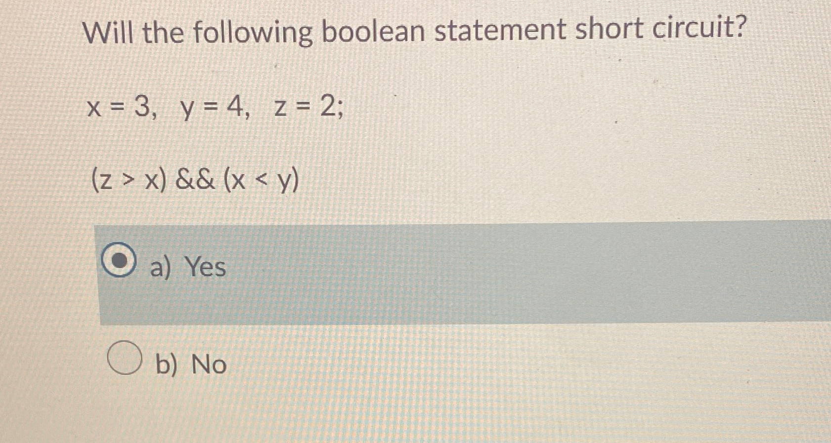 Solved Will the following boolean statement short | Chegg.com