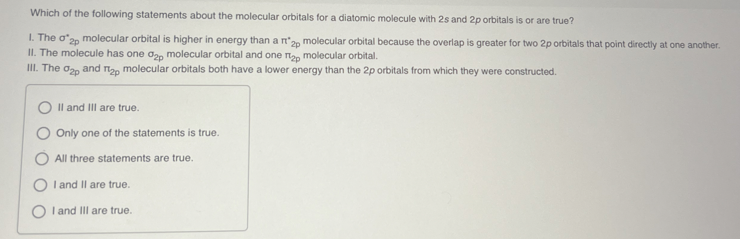 Solved Which of the following statements about the molecular | Chegg.com