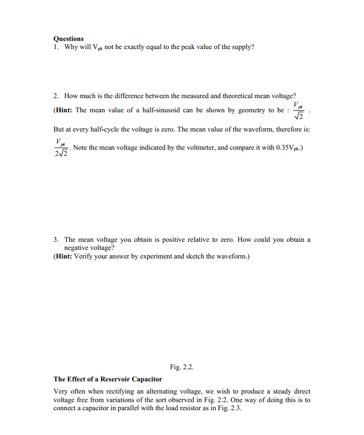 Solved Half Wave Rectification, Vmax = 2.96V Vmin = -80.00mV | Chegg.com