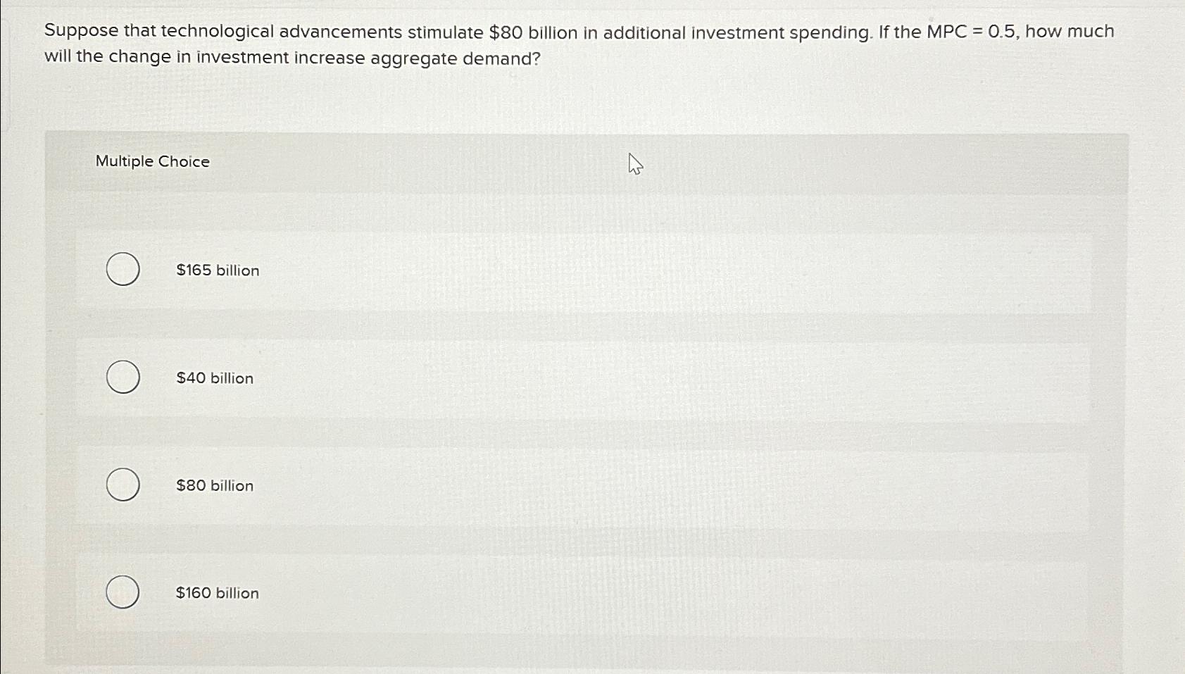 Solved Suppose that technological advancements stimulate $80 | Chegg.com