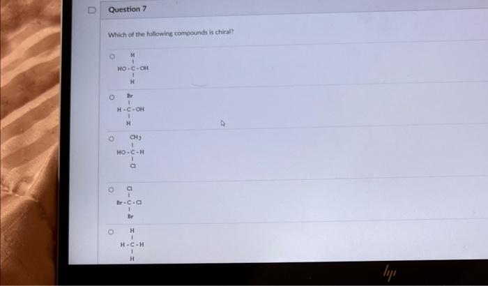 Solved Which of the following compounds is chiral? OH3 | Chegg.com
