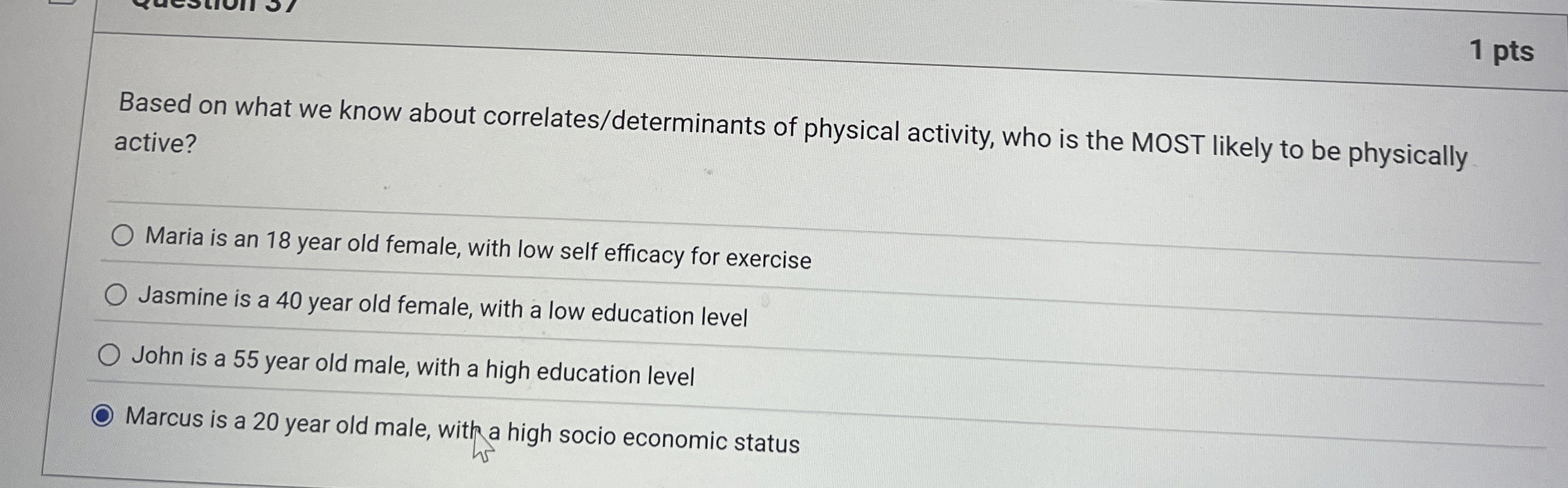 Solved 1 ﻿ptsBased on what we know about | Chegg.com