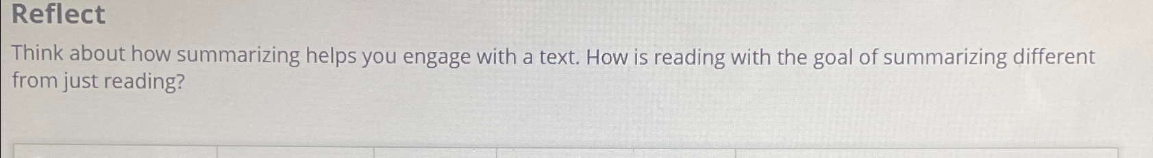 Solved Think about how summarizing helps you engage with a | Chegg.com