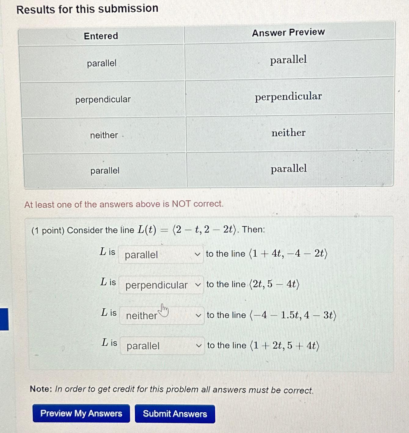 Solved Results for this submission\table[[Entered,Answer | Chegg.com