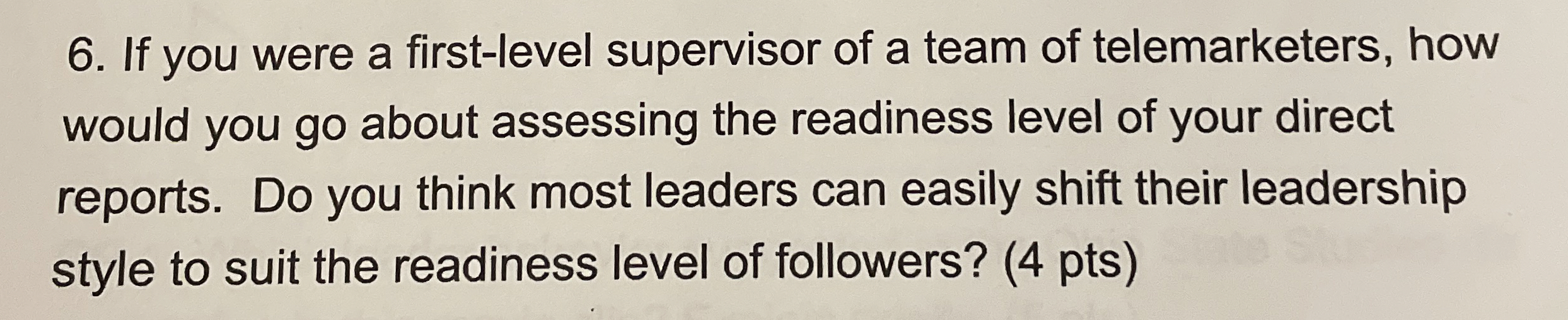 Solved If you were a first-level supervisor of a team of | Chegg.com