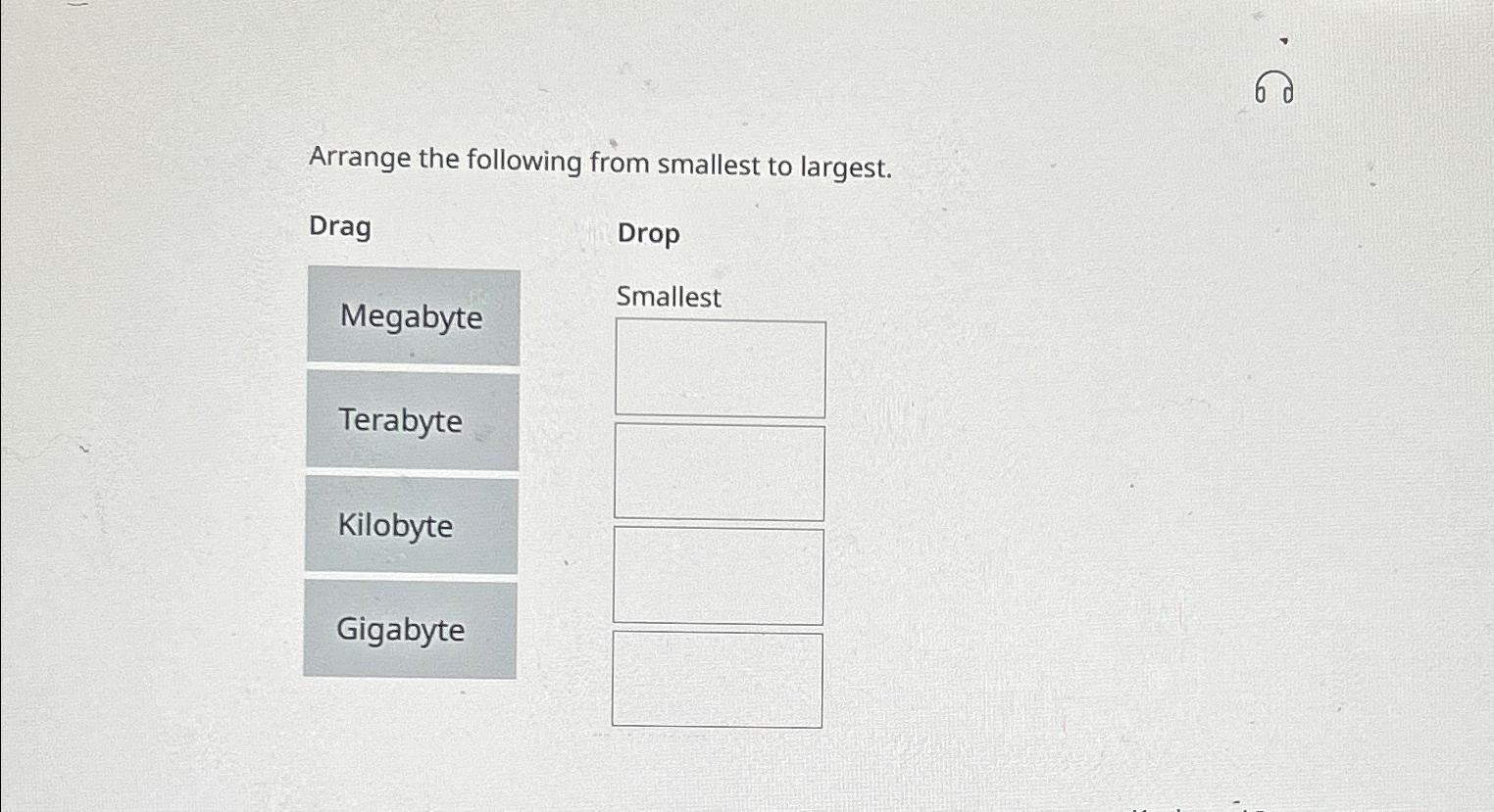 Solved 6Arrange the following from smallest to | Chegg.com