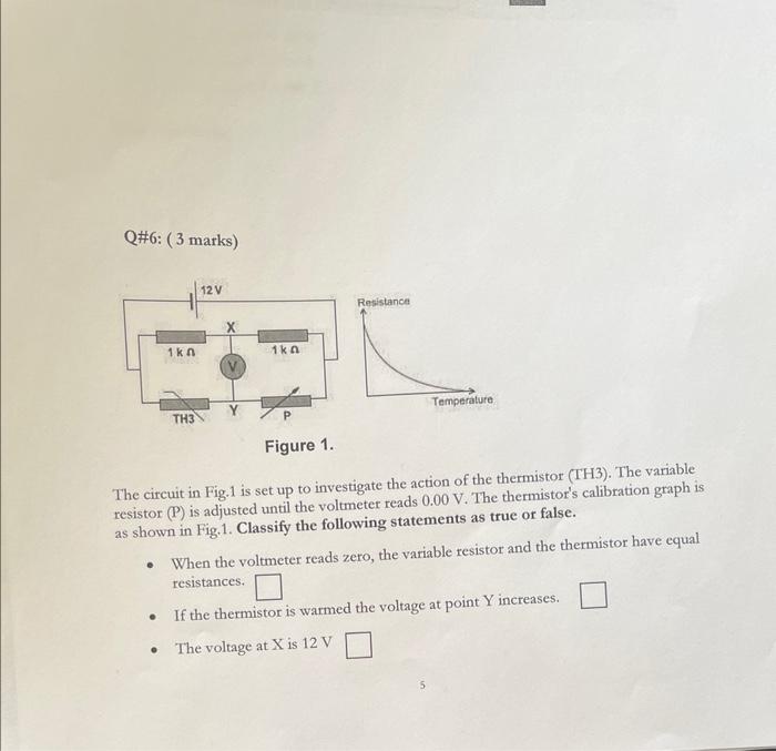 Solved Q\#6: (3 marks) Figure 1. The circuit in Fig.1 is set | Chegg.com