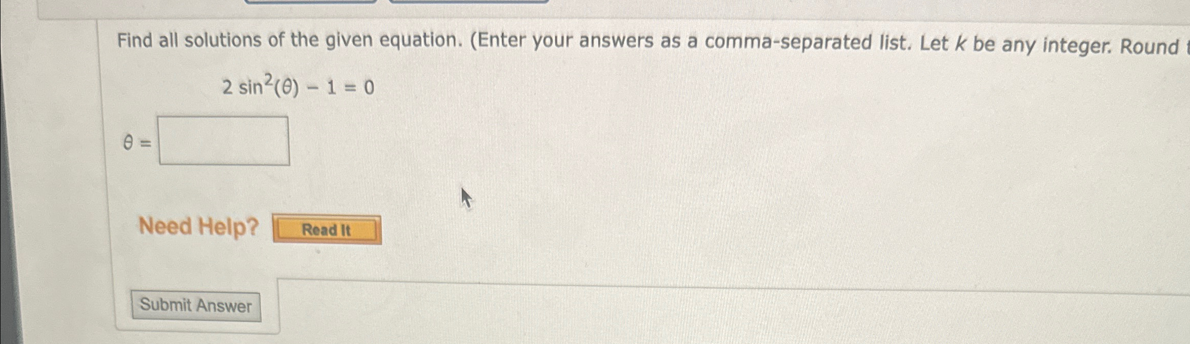 Solved Find all solutions of the given equation. (Enter your | Chegg.com