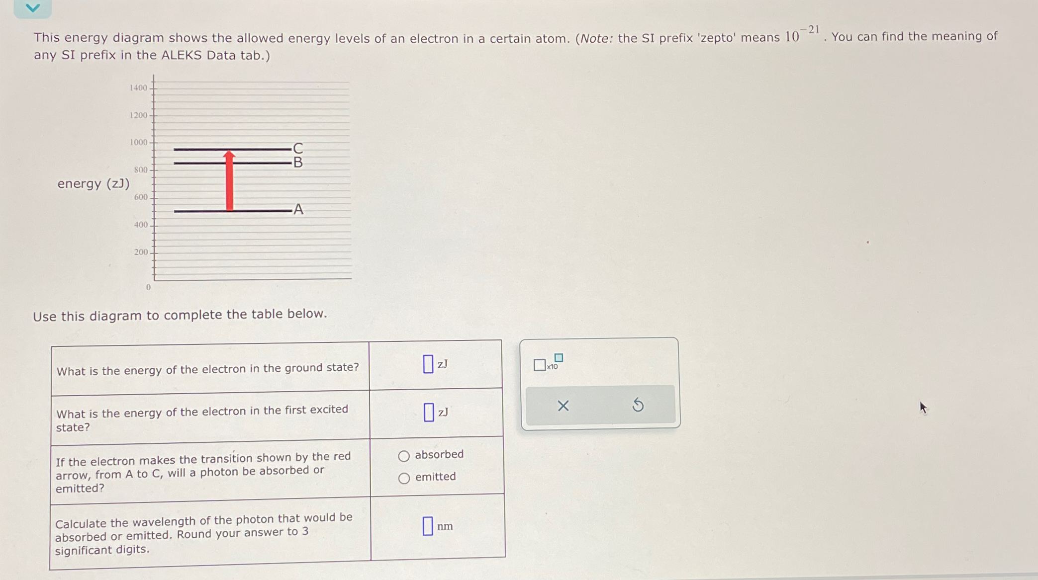 Solved This energy diagram shows the allowed energy levels | Chegg.com