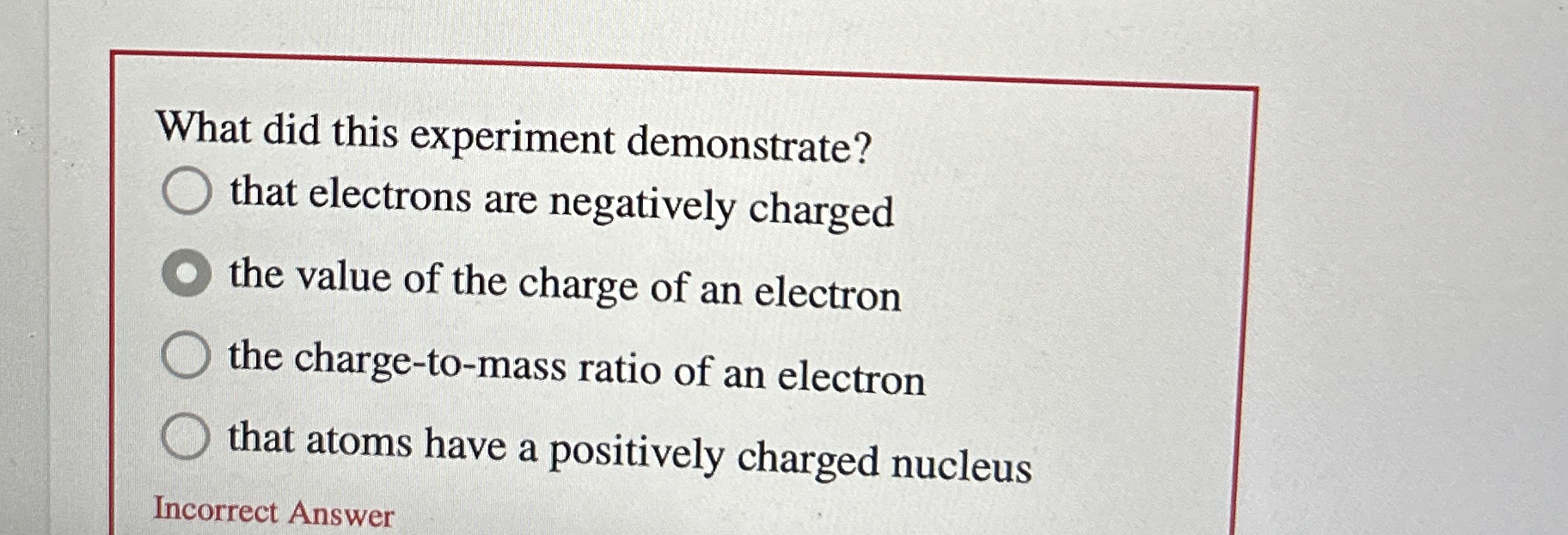 Solved What did this experiment demonstrate?that electrons | Chegg.com