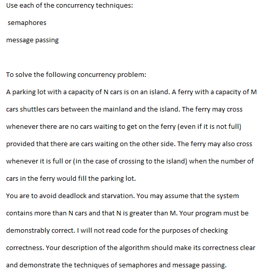 Solved Use each of the concurrency | Chegg.com