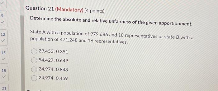 Solved Determine the absolute and relative unfairness of the | Chegg.com