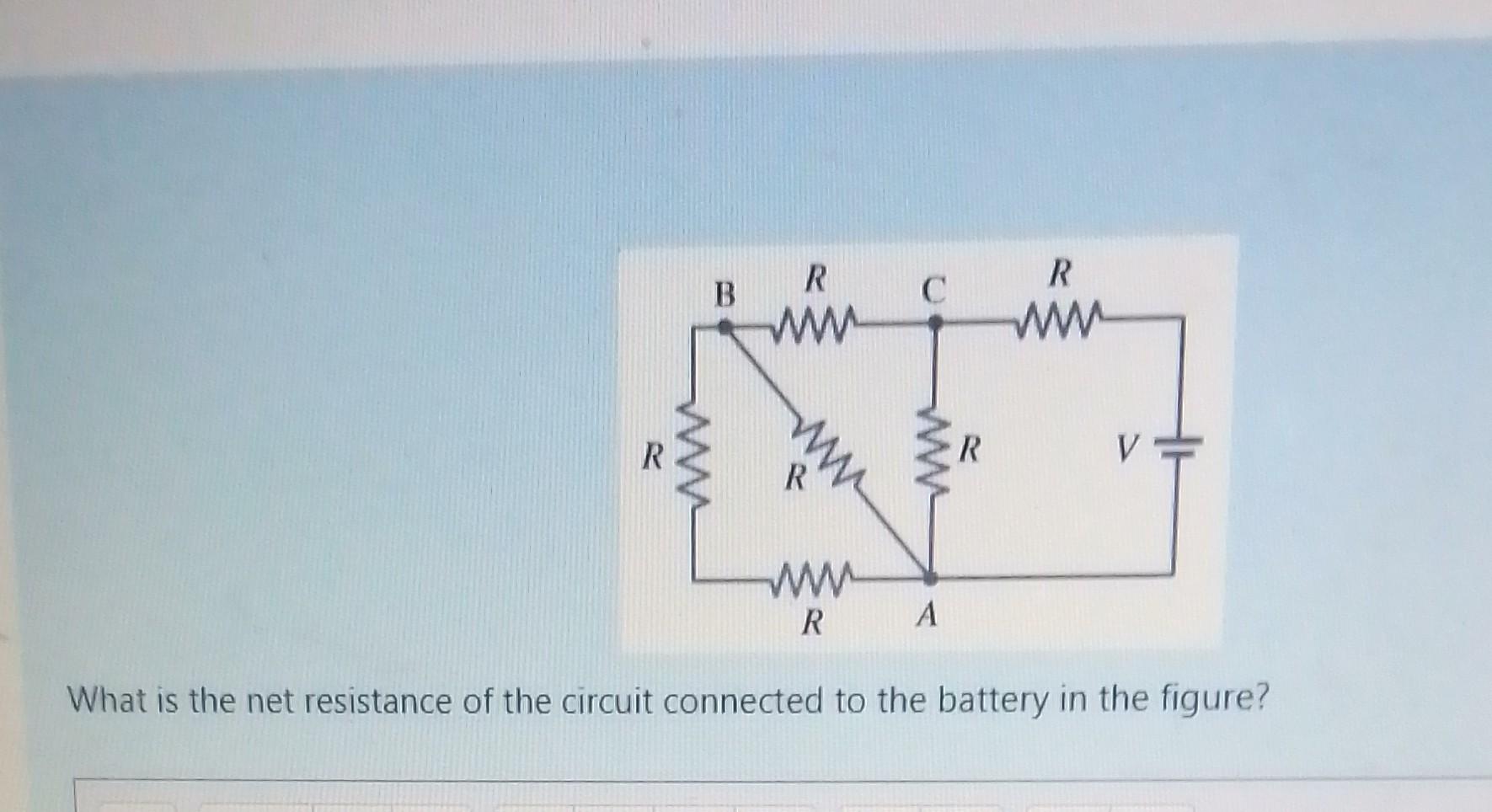 Solved R B R R C www RA R R www V What is the net resistance | Chegg.com