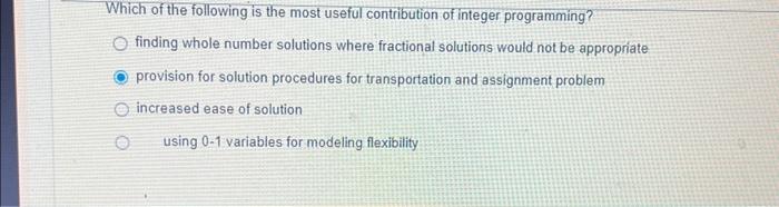 Solved Which of the following is the most useful | Chegg.com
