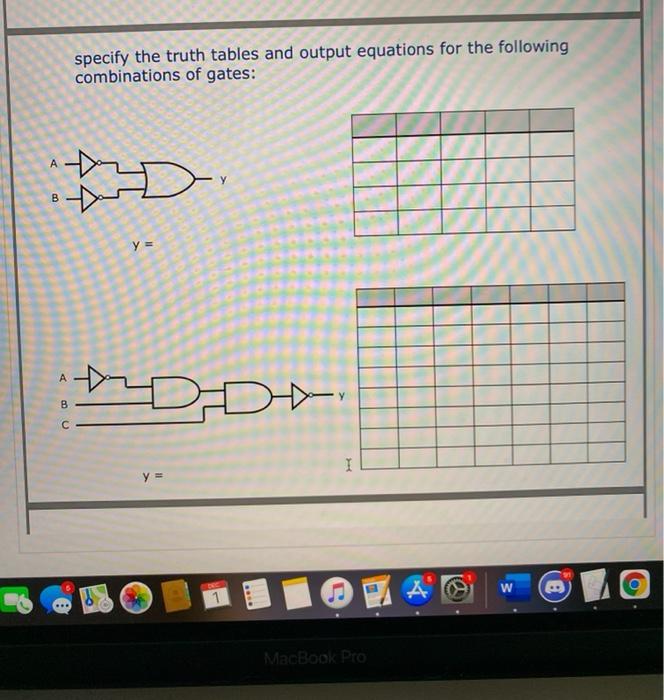 Solved specify the truth tables and output equations for the | Chegg.com