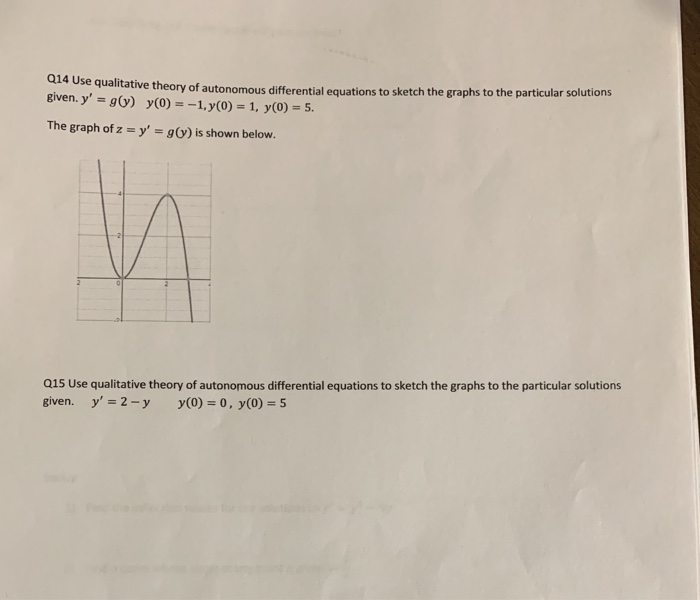 Solved Q14 Use qualitative theory of autonom e qualitative | Chegg.com