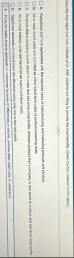 Solved Pescribe four signs that help indicale when ABC | Chegg.com