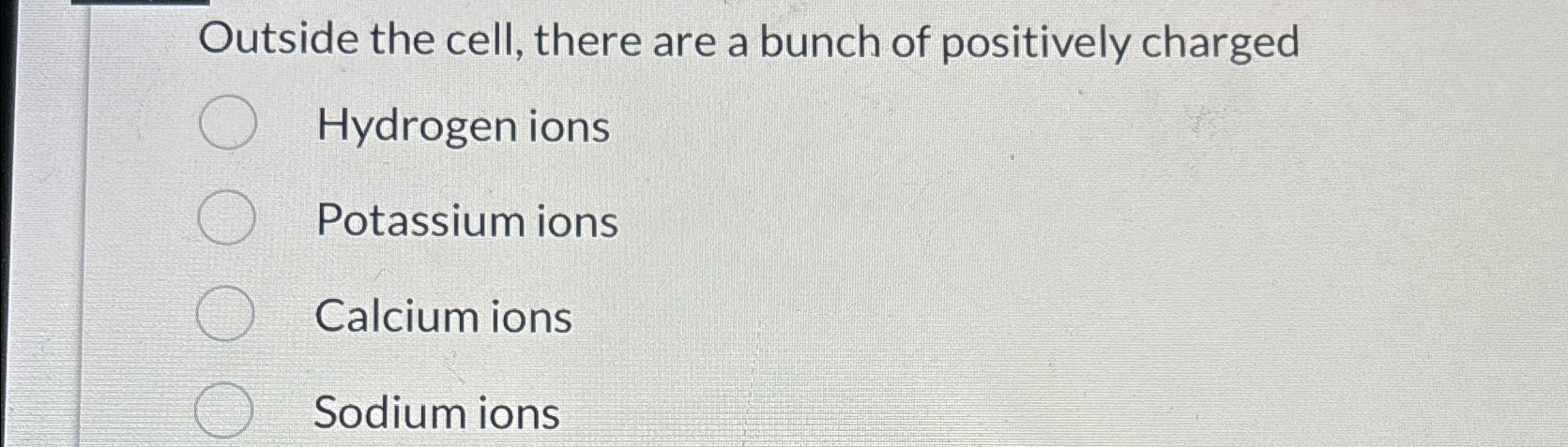 Solved Outside the cell, there are a bunch of positively | Chegg.com