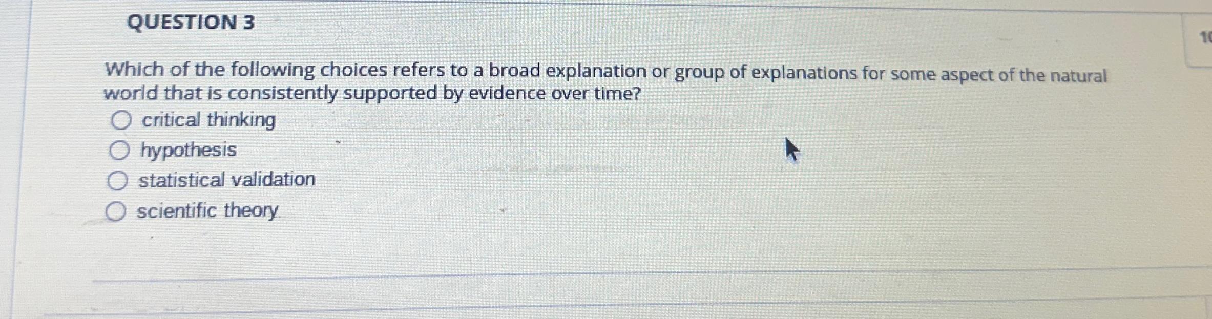 Solved QUESTION 3Which of the following choices refers to a | Chegg.com