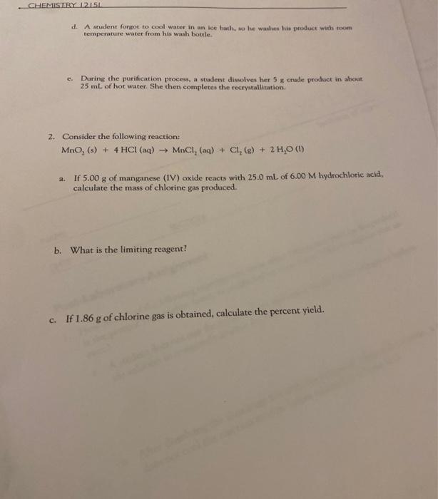 Solved Post-Laboratory Assignment 1. How do each of the | Chegg.com