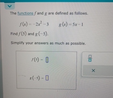 Solved The functions f ﻿and g ﻿are defined as | Chegg.com