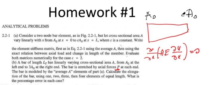 Homework #1 to + ANALYTICAL PROBLEMS 2.2-1 (a) | Chegg.com