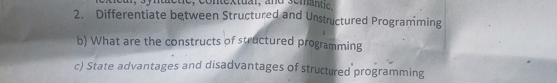 Solved Differentiate between Structured and Unstructured | Chegg.com