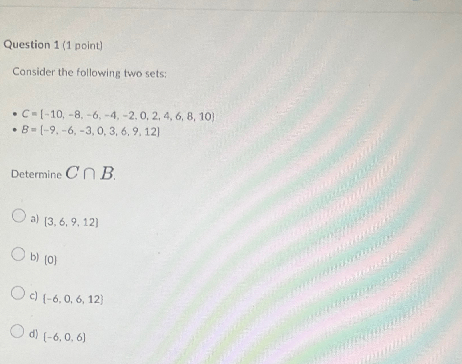 Solved Question 1 (1 ﻿point)Consider the following two | Chegg.com