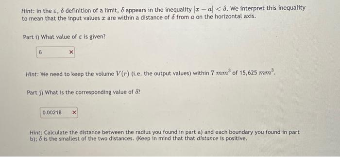 Solved Hint: In the ε,δ definition of a timit, δ appears in | Chegg.com