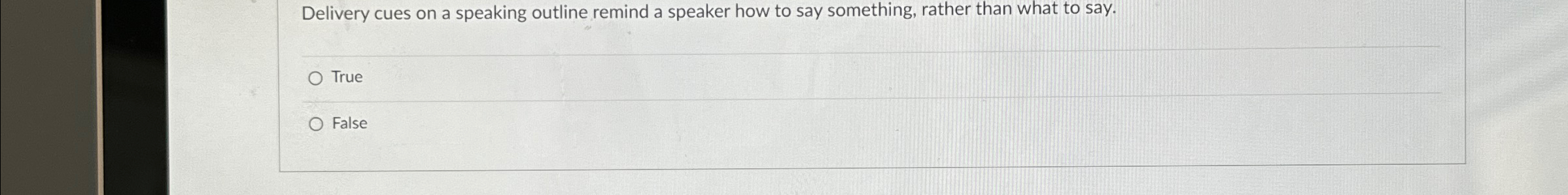 Solved Delivery cues on a speaking outline remind a speaker | Chegg.com