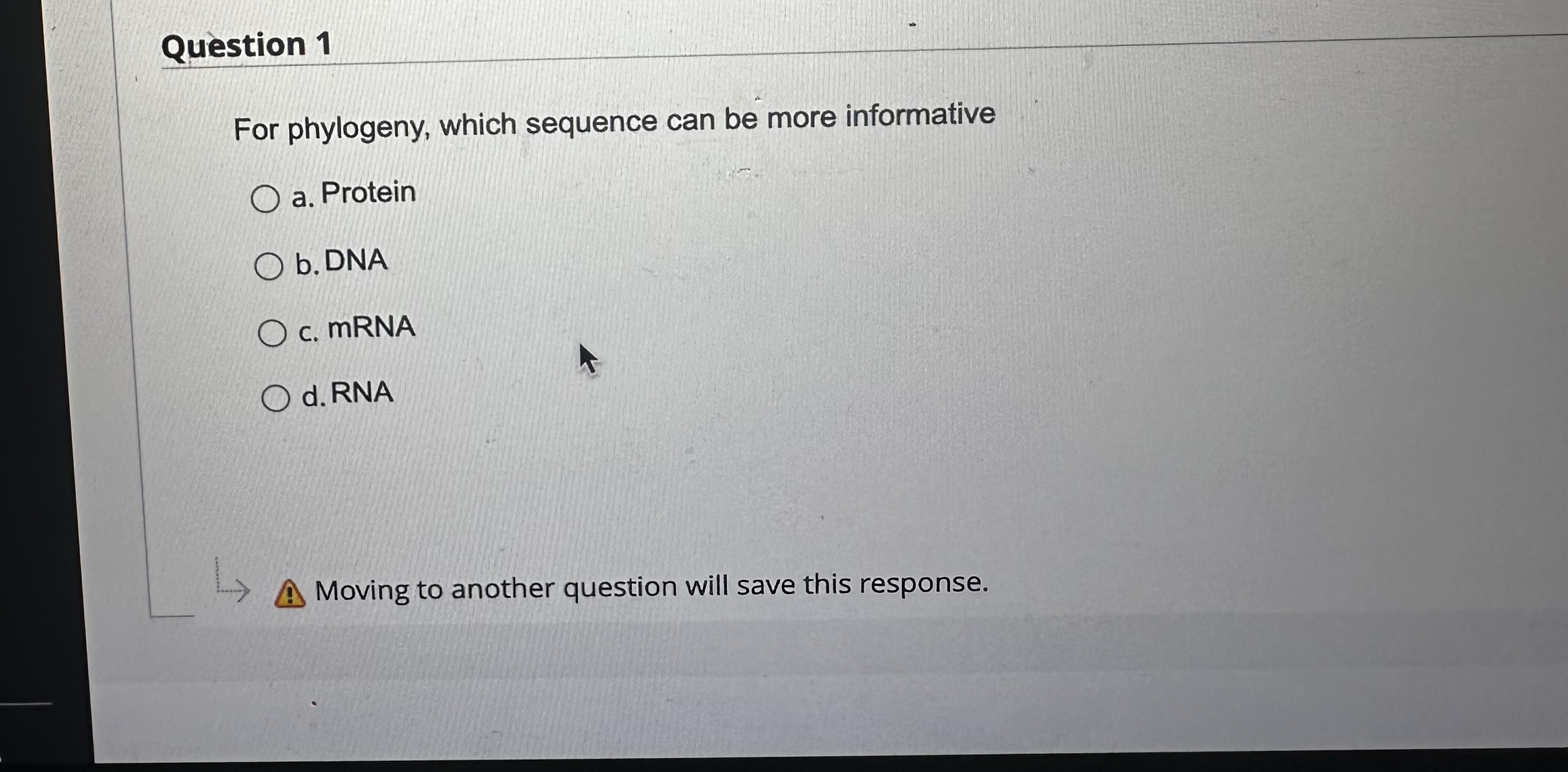 Solved Question 1For phylogeny, which sequence can be more | Chegg.com