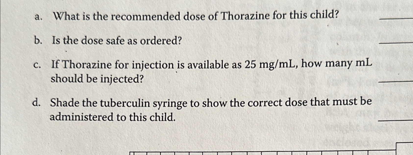 Solved a. ﻿What is the recommended dose of Thorazine for | Chegg.com