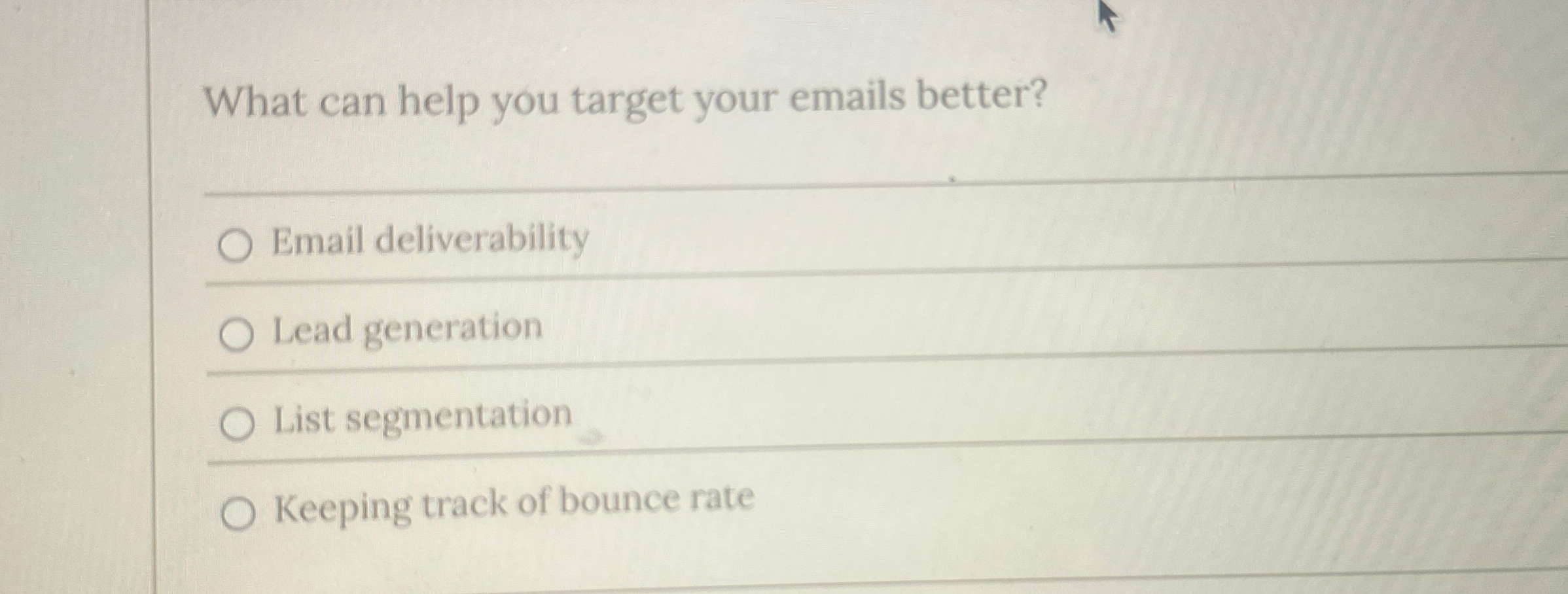 Solved What can help you target your emails better?q,Email | Chegg.com